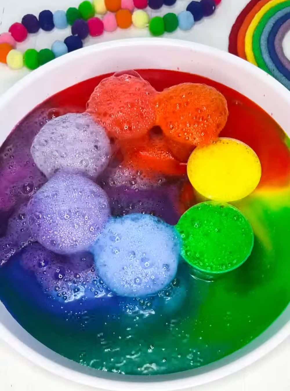 Rainbow Volcano Science Experiment - beyond the playroom