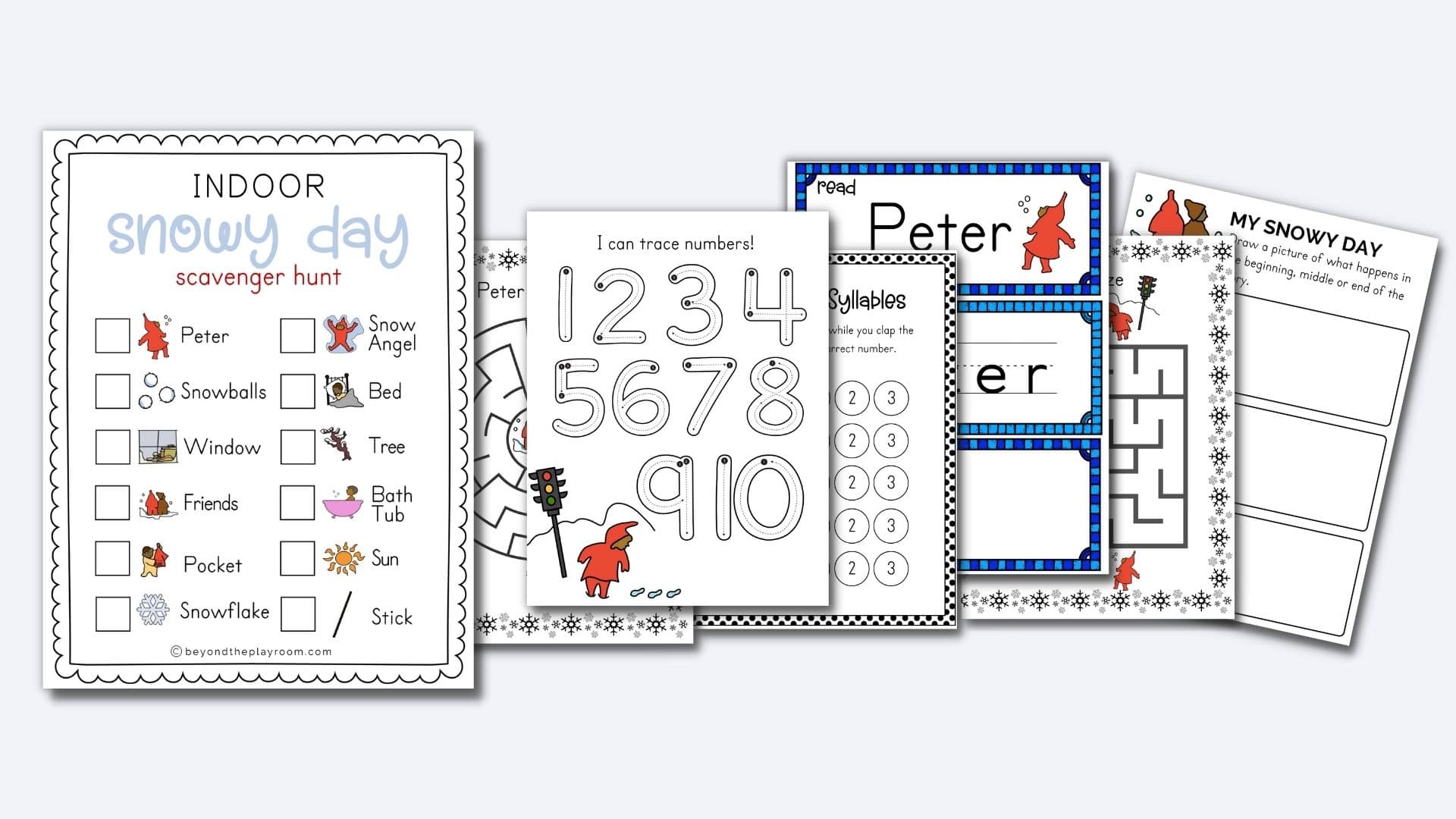 The Snowy Day Printables for Kids