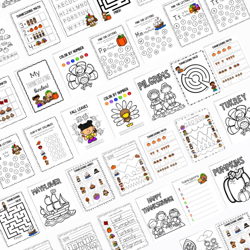 Thanksgiving Printable Bundle for Kids - beyond the playroom