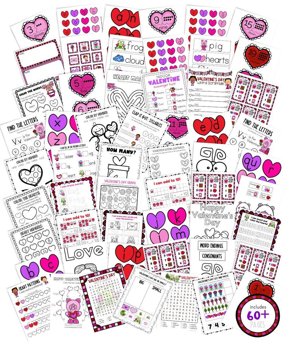 Thank You Valentine’s Day Ten Frame Cards - beyond the playroom