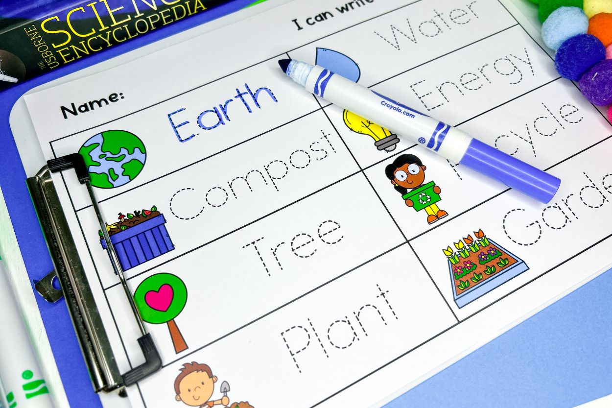 Earth Day Write the Room - beyond the playroom