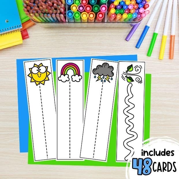 Weather Line Tracing Cards - beyond the playroom